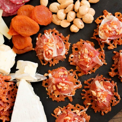 Manchego Crisps with Serrano Ham, Quince and Marcona Almonds - Recipes ...