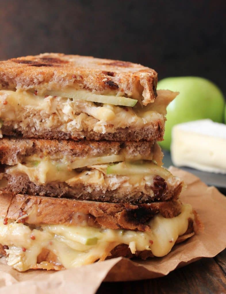 Roast Chicken, Apple and Brie Grilled Cheese - Domesticate ME