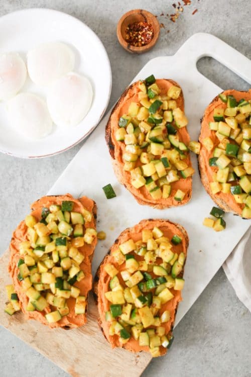 Summer Squash Toasts with Sun-Dried Tomato White Bean Spread ...
