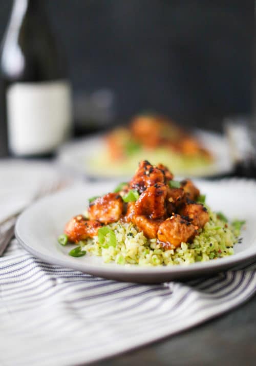 Crispy Orange Chicken with Lemon-Ginger Broccoli Rice - Domesticate ME